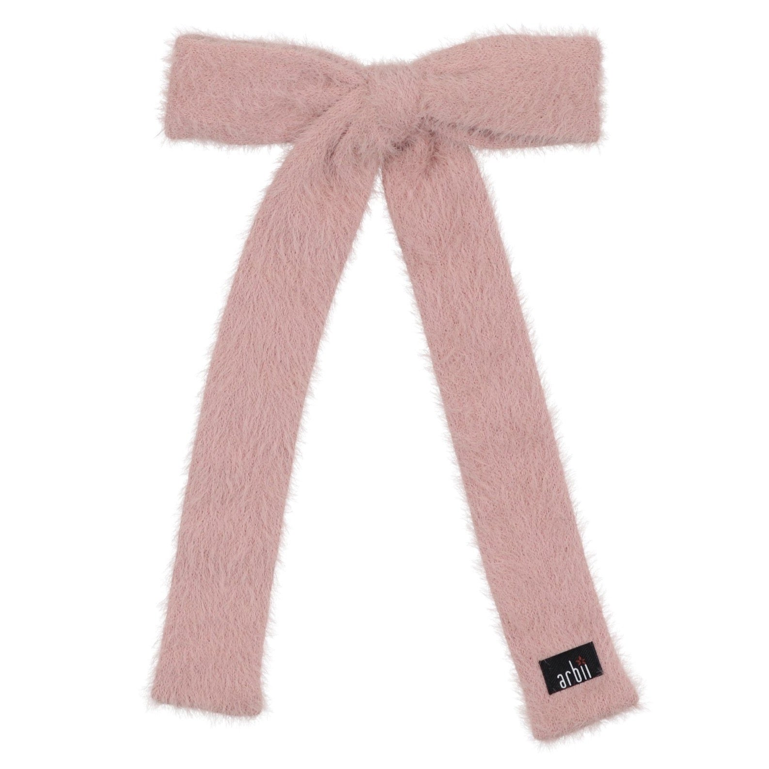 Dreamy Angora Fur Bow | Antique Pink – Little Pinwheels