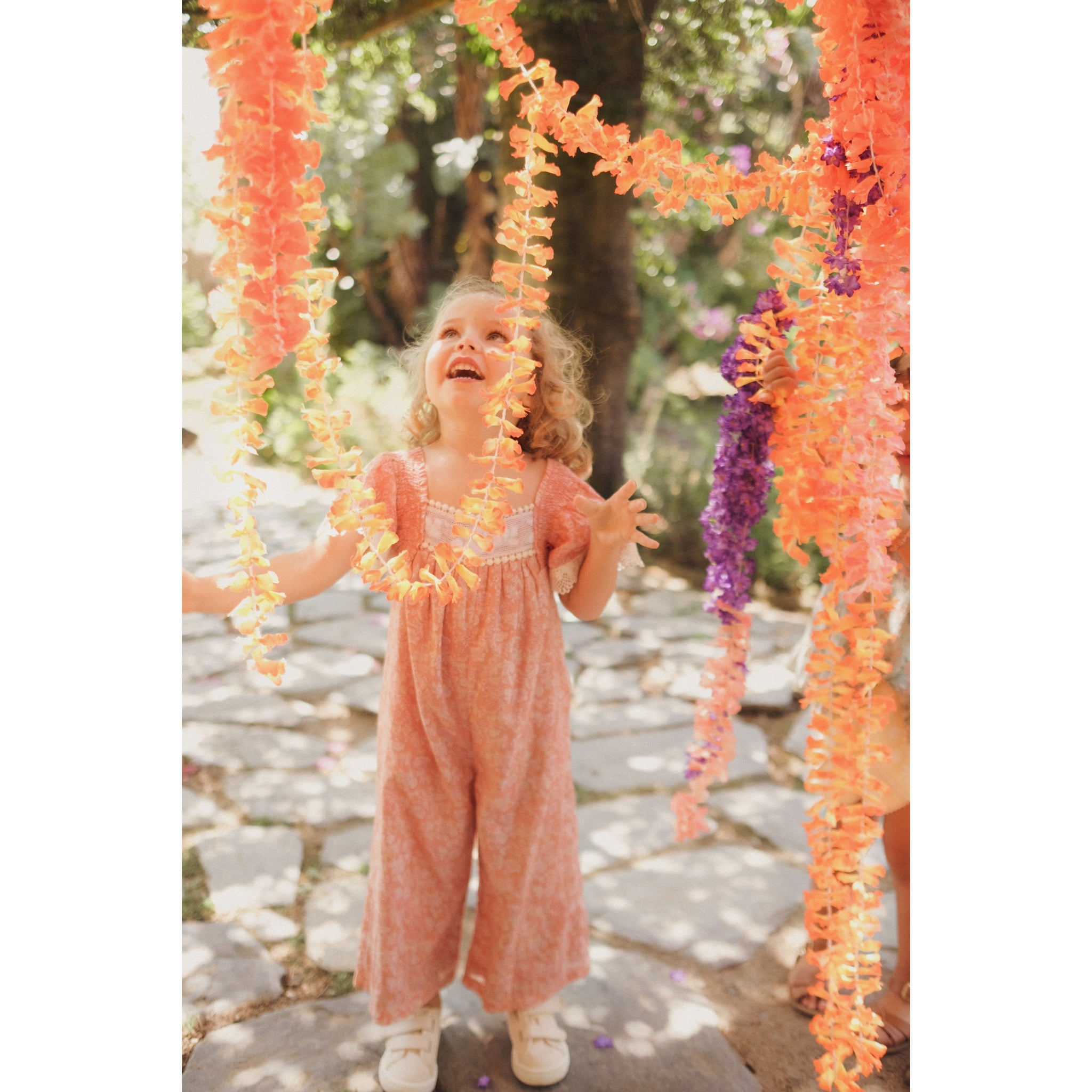 Irene Overalls | Sienna Daisy Flowers – Little Pinwheels