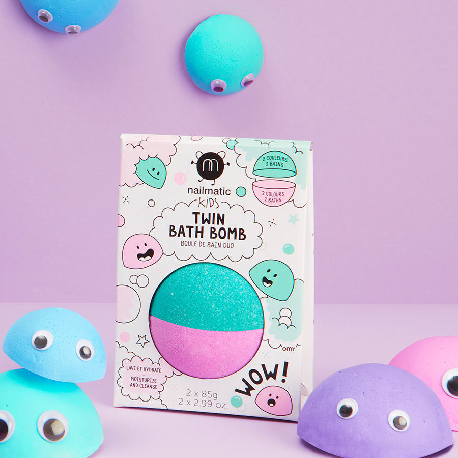 Bath Bomb | Twin | Pink & Lagoon Green – Little Pinwheels